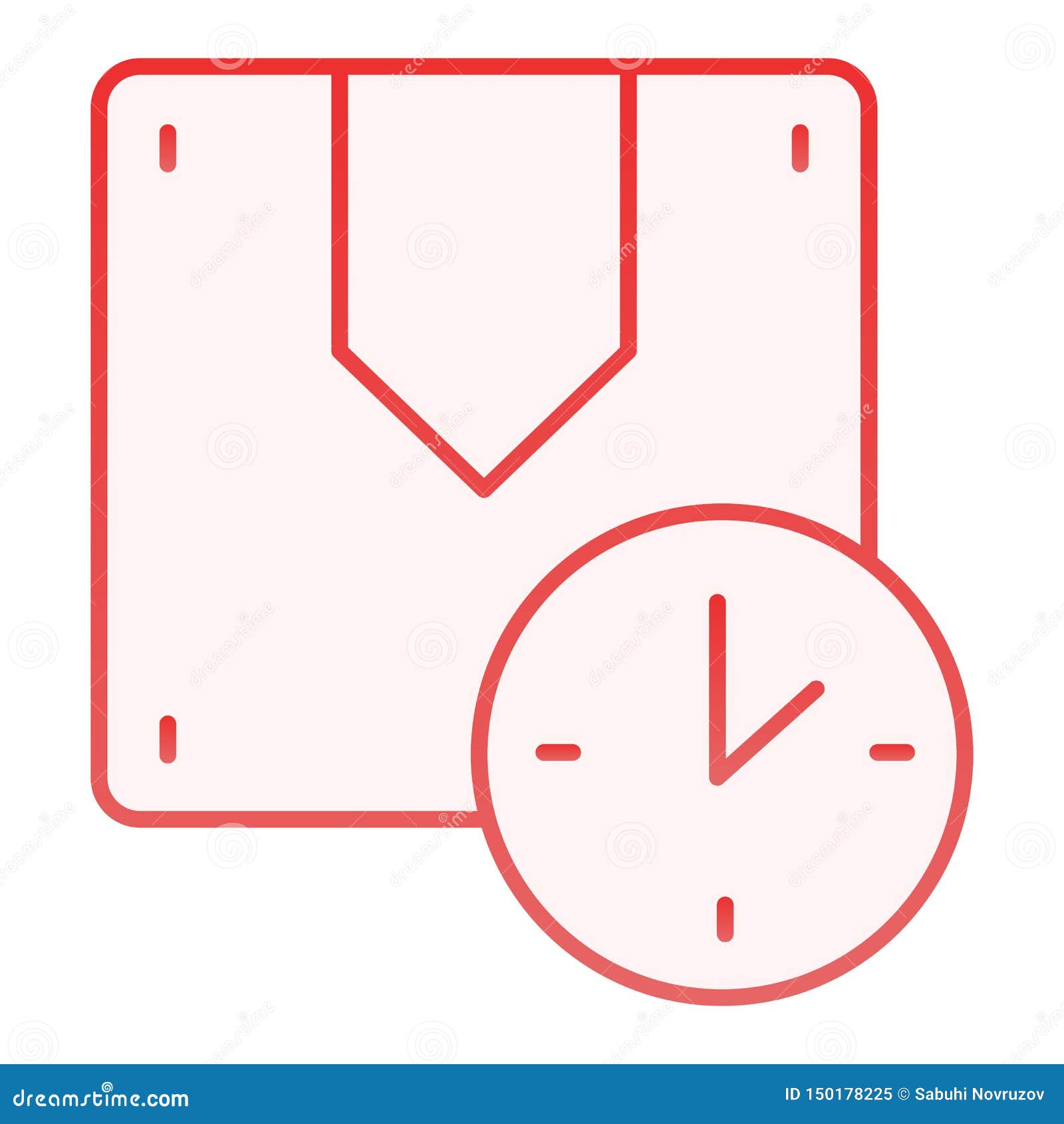 Fast Delivery Flat Icon. Timely Delivery Red Icons in Trendy Flat Style ...