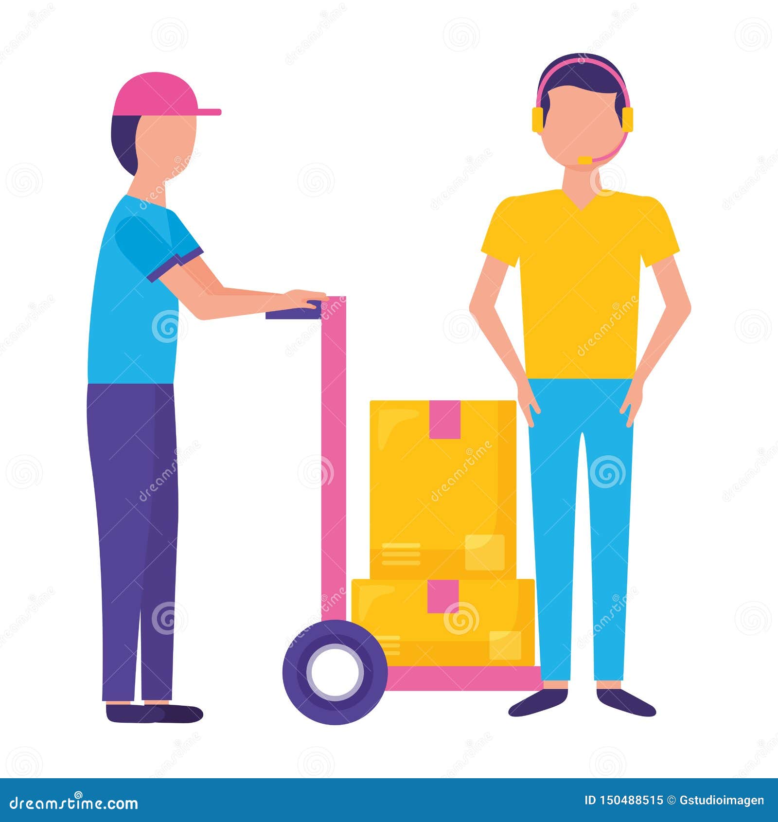 Fast delivery logistic stock illustration. Illustration of cart - 150488515