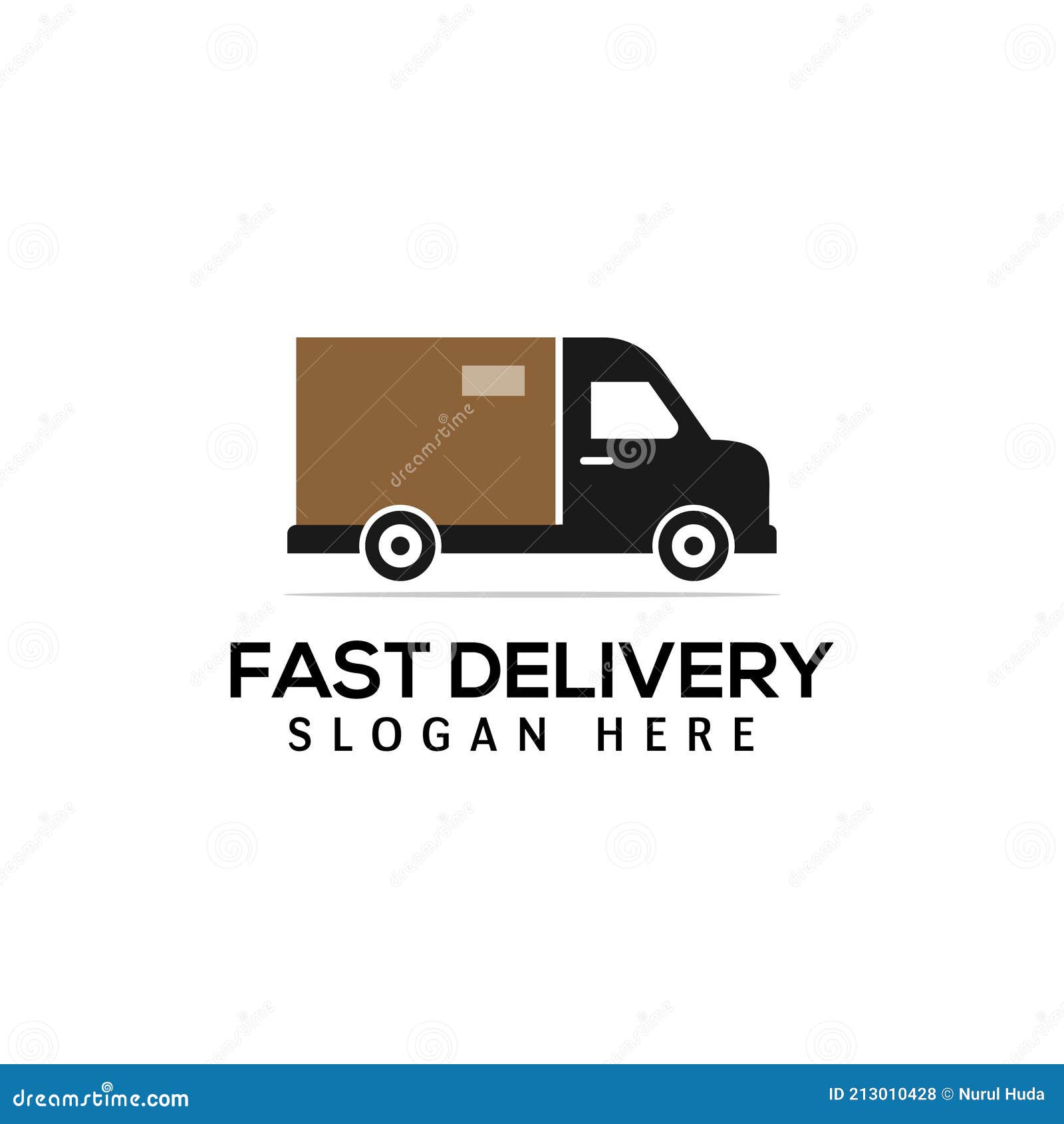 Fast Delivery Logo Design Truck and Package Vector Template Stock ...