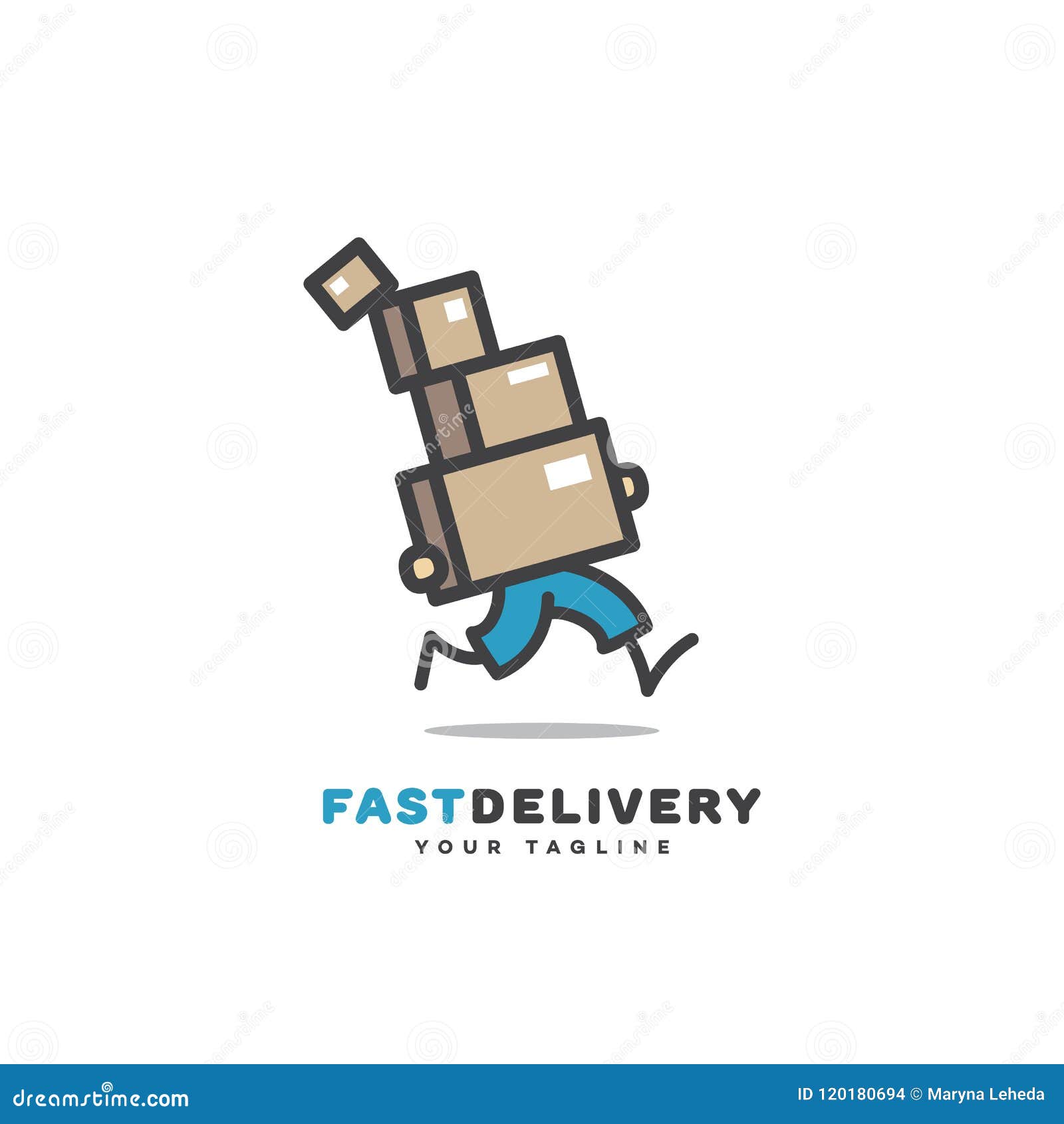 Fast delivery logo stock vector. Illustration of label - 120180694