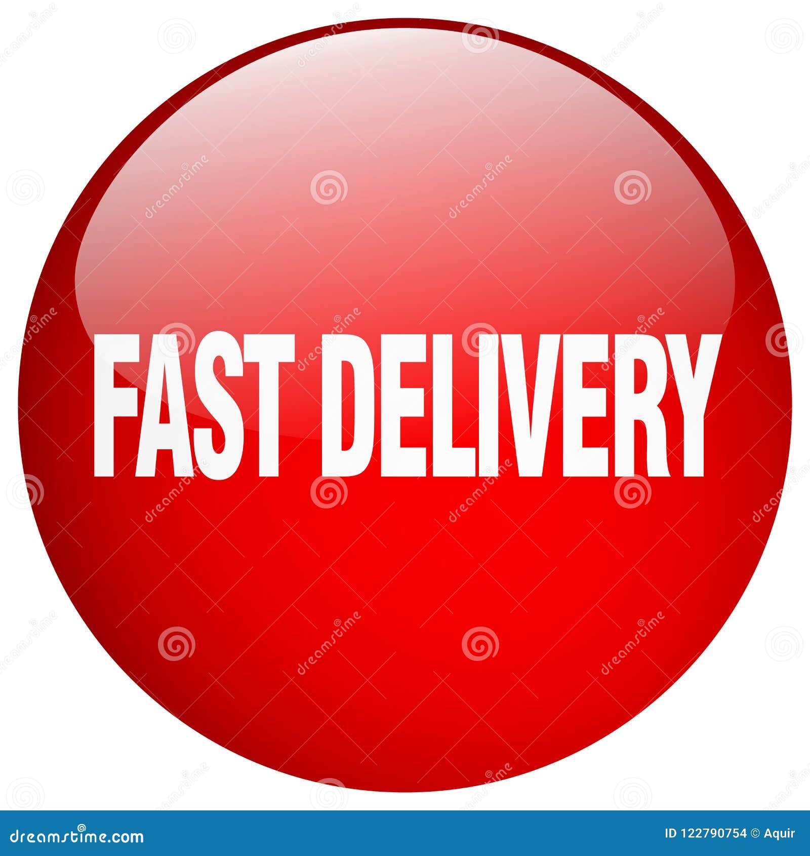 Fast delivery button stock vector. Illustration of glass - 122790754