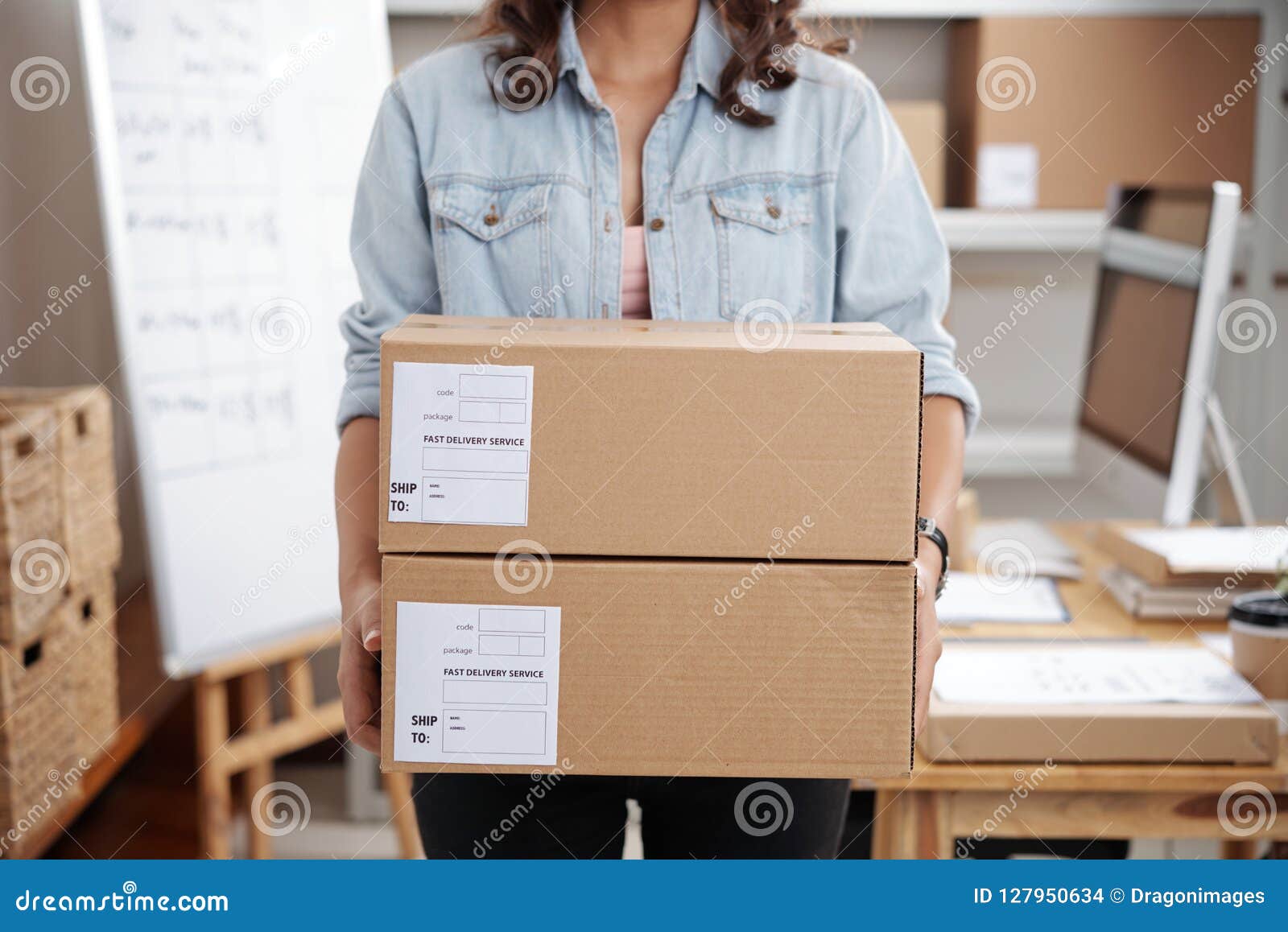 Fast delivery service stock photo. Image of courier - 127950634