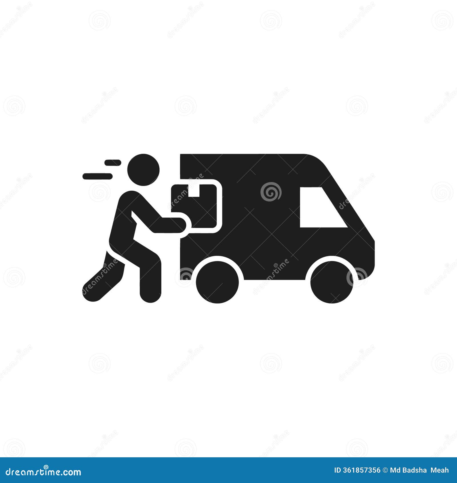 Fast Delivery Service icon stock illustration. Illustration of courier ...