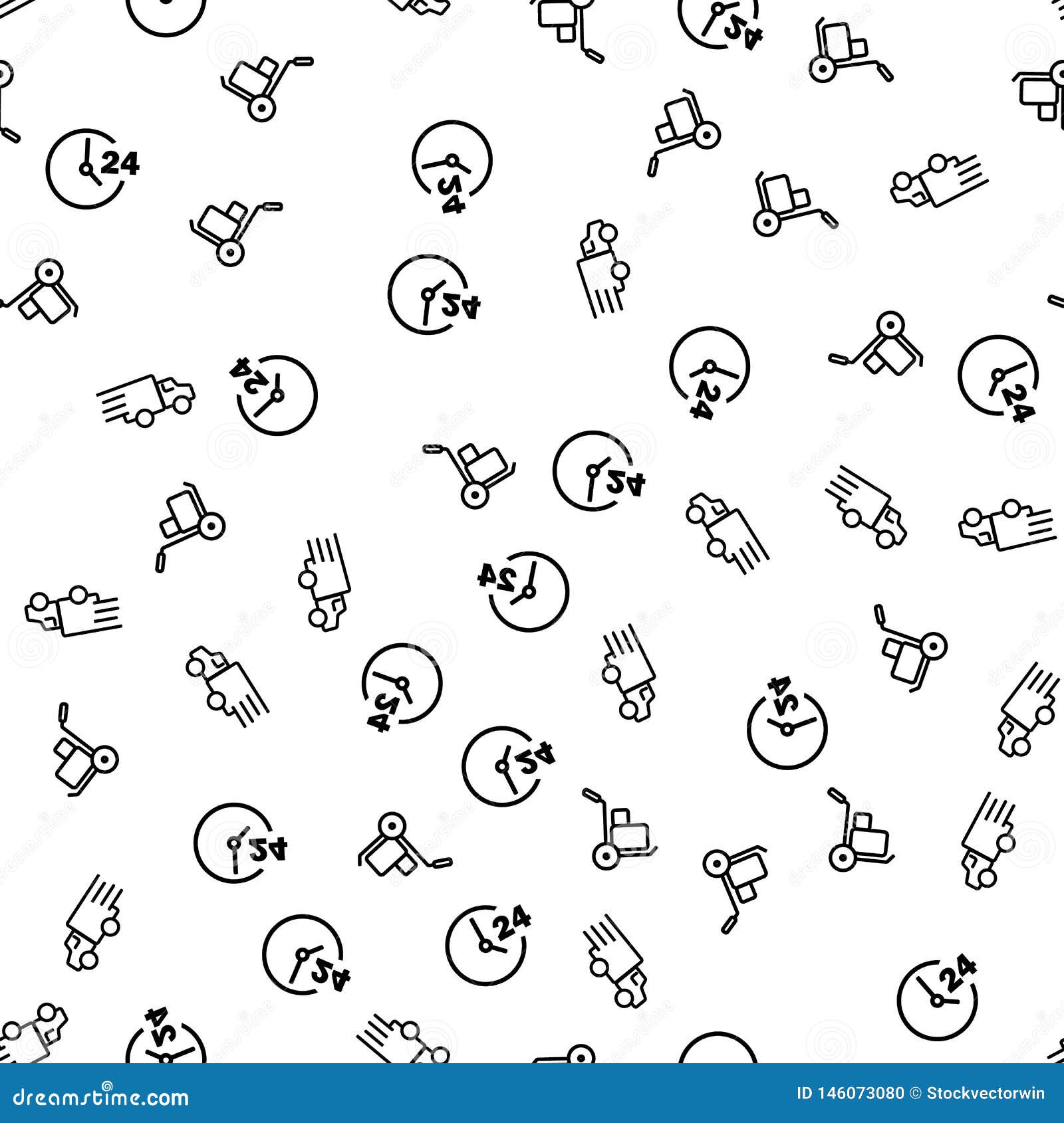 Fast Delivery Service Seamless Pattern Vector Stock Vector ...