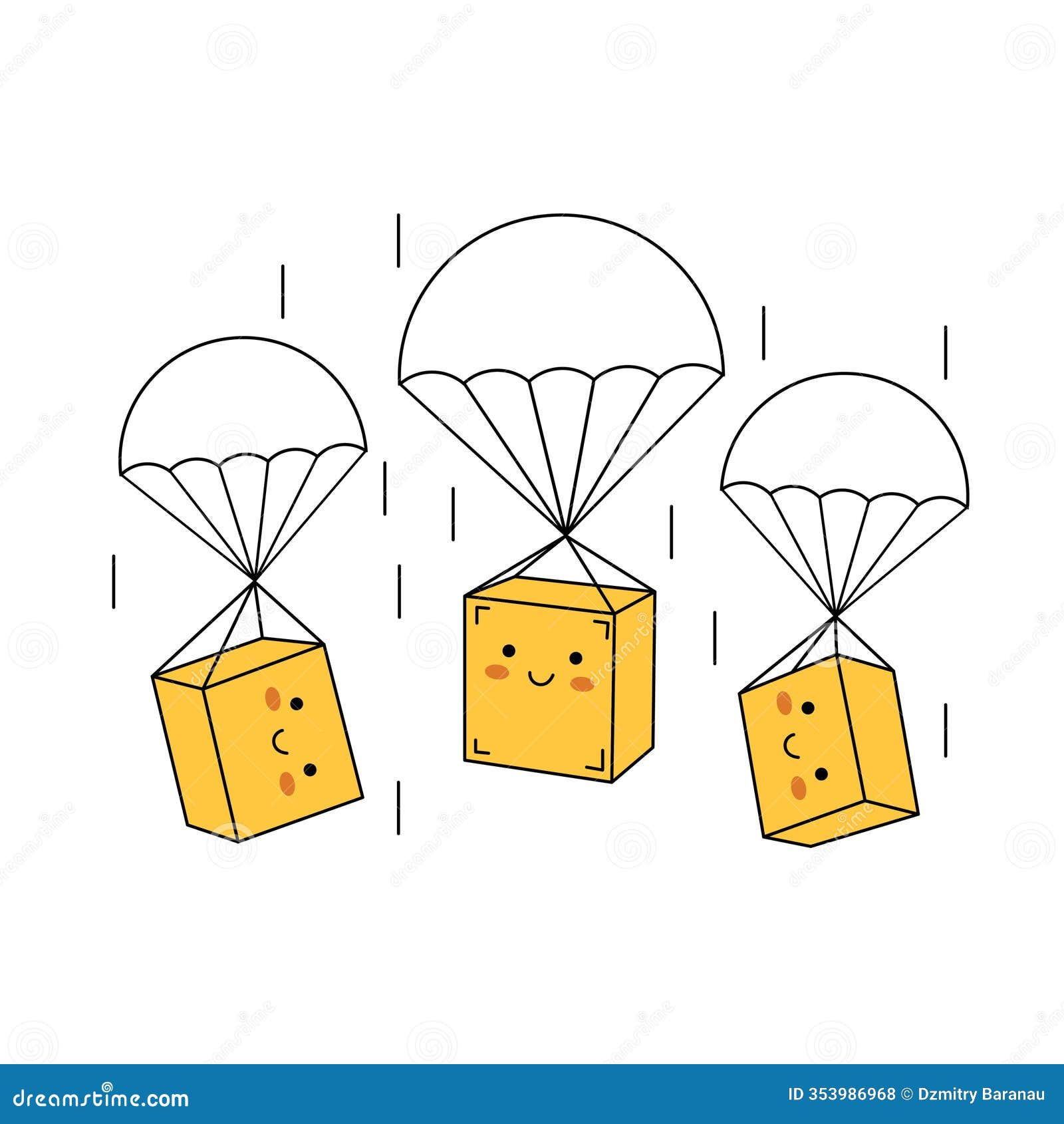 Fast Delivery Service and Shipment Package on Parcel. Container ...