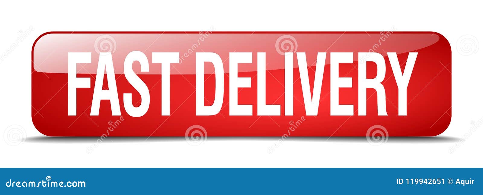 Fast delivery button stock vector. Illustration of sign - 119942651