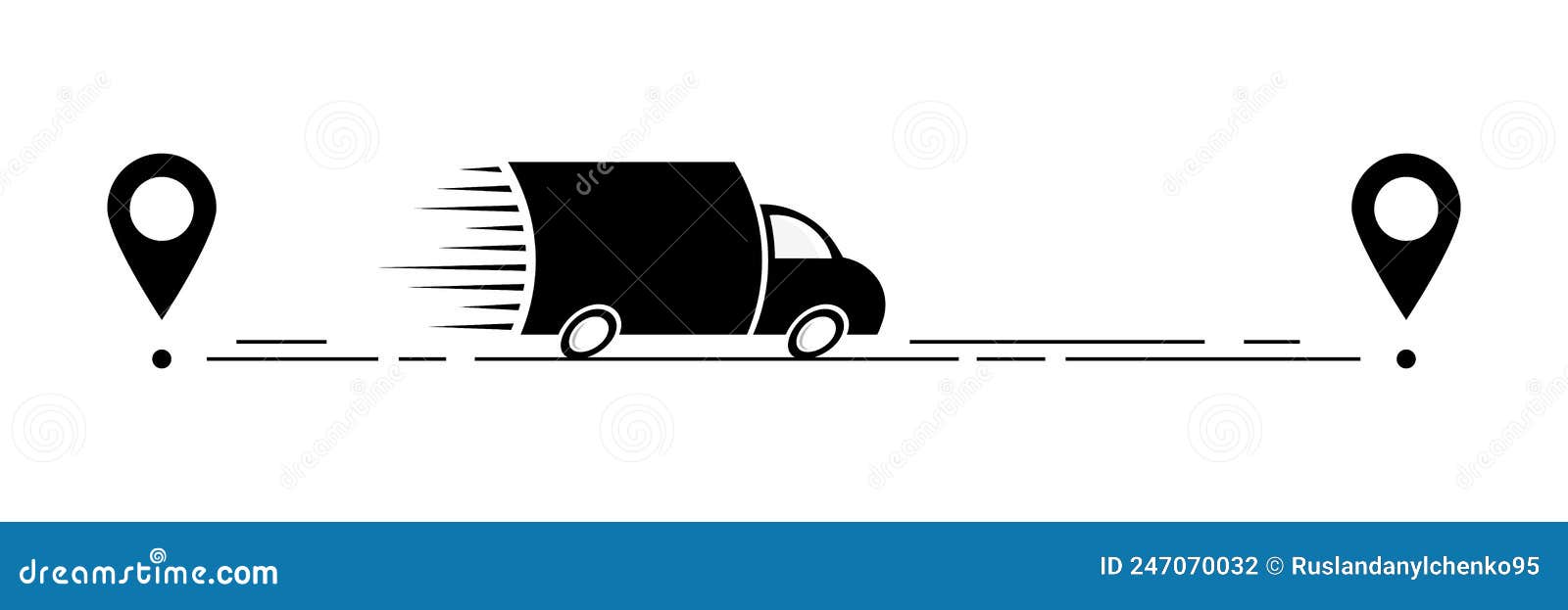 Fast Delivery Truck Flat Vector Icon for Applications and Websites ...