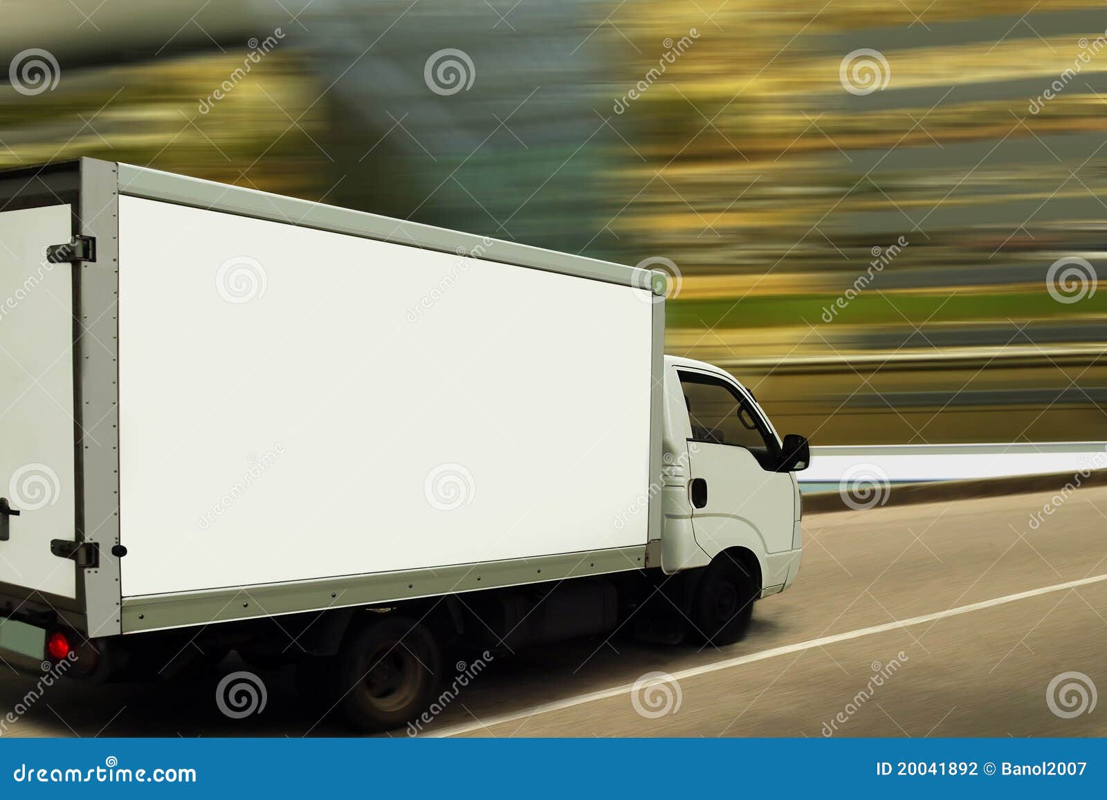 Fast Delivery Van On Blurred Background Stock Photo - Image of bright ...
