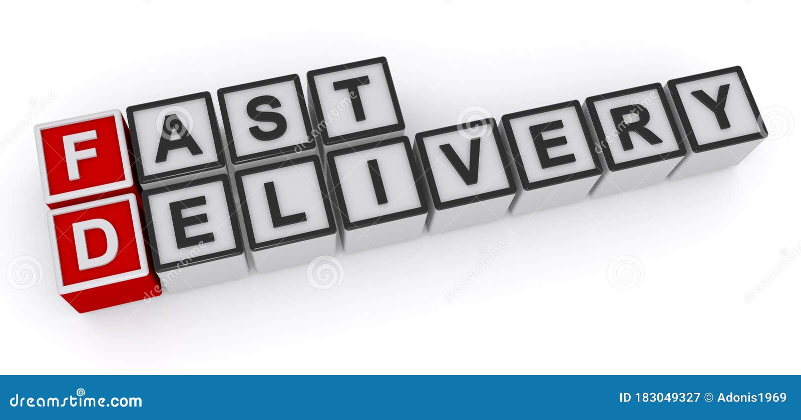 3D DELIVERY Word EXPLANATION Word Isolated On White Background 3d ...