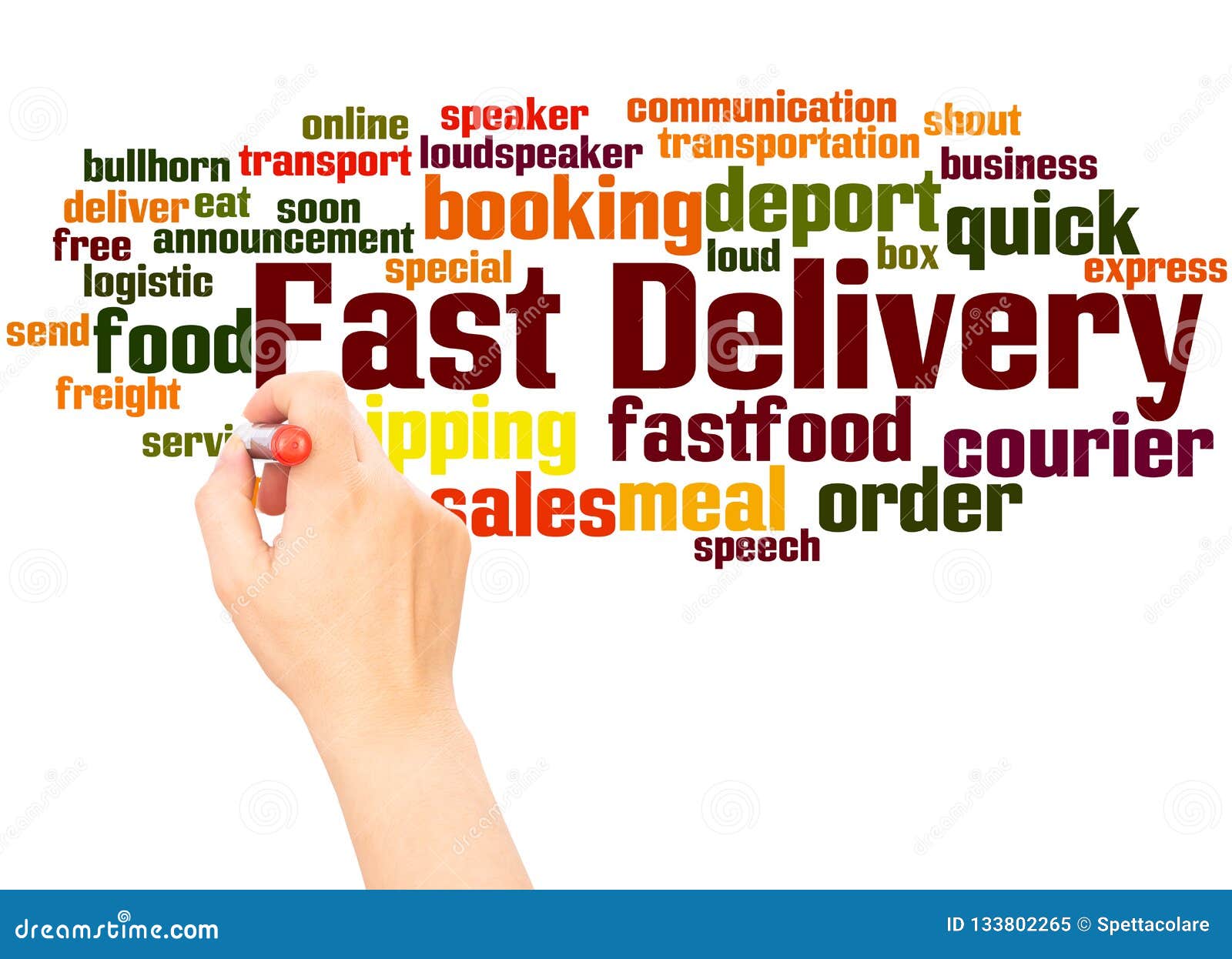 3D DELIVERY Word EXPLANATION Word Isolated On White Background 3d ...