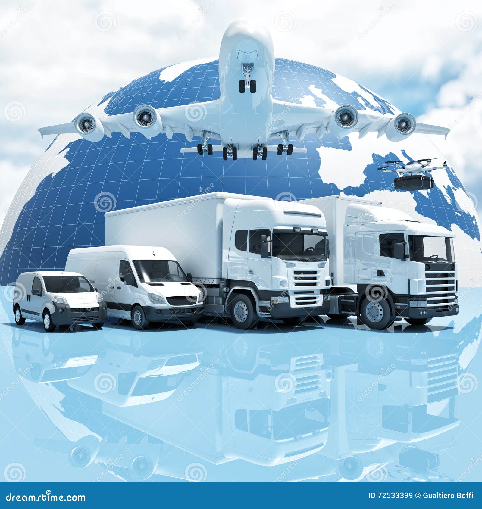 Fast delivery world wide stock illustration. Illustration of package ...