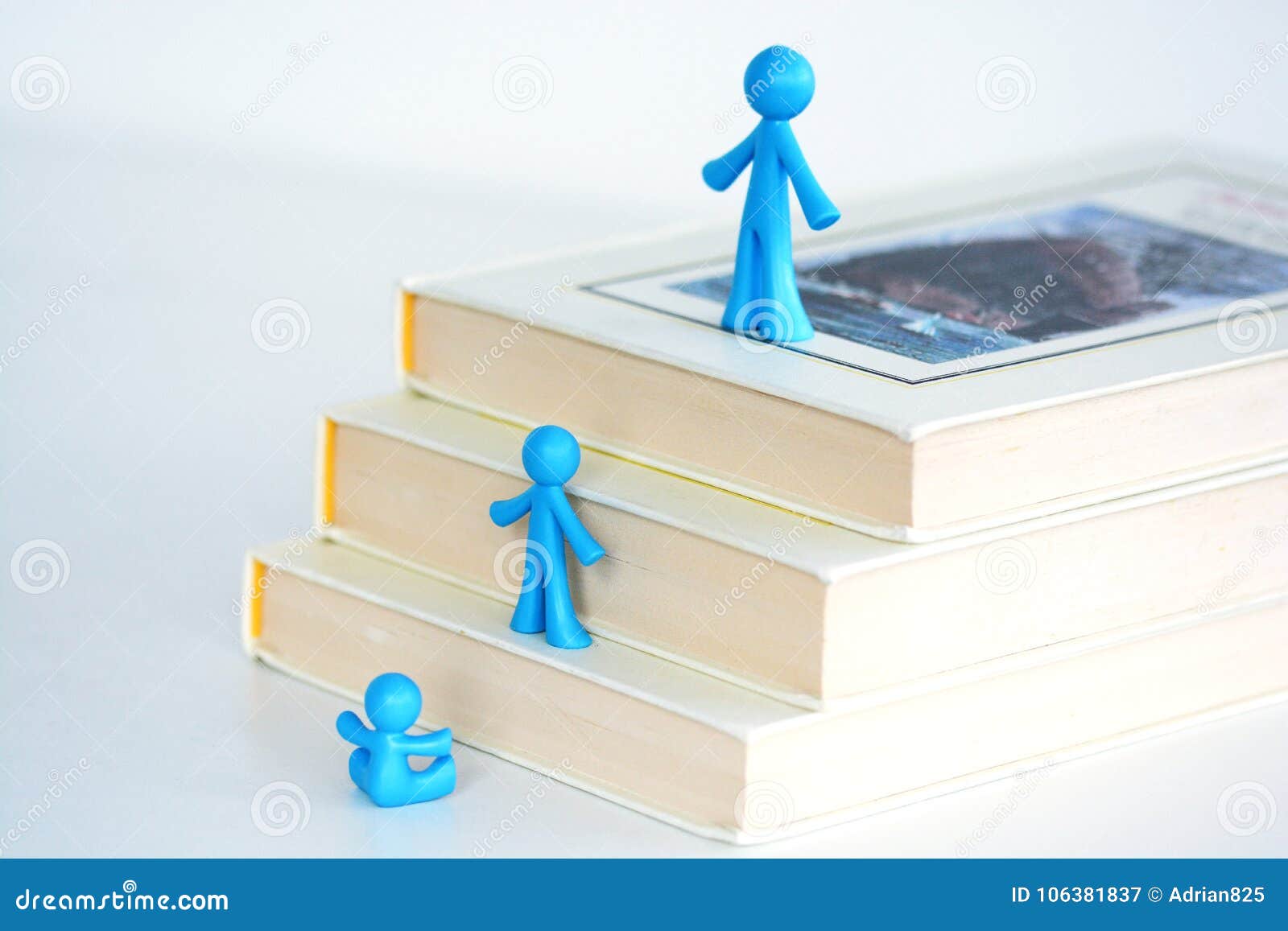 Fast Development Concept, Kids Evolution on Ladder of Books Stock Image ...