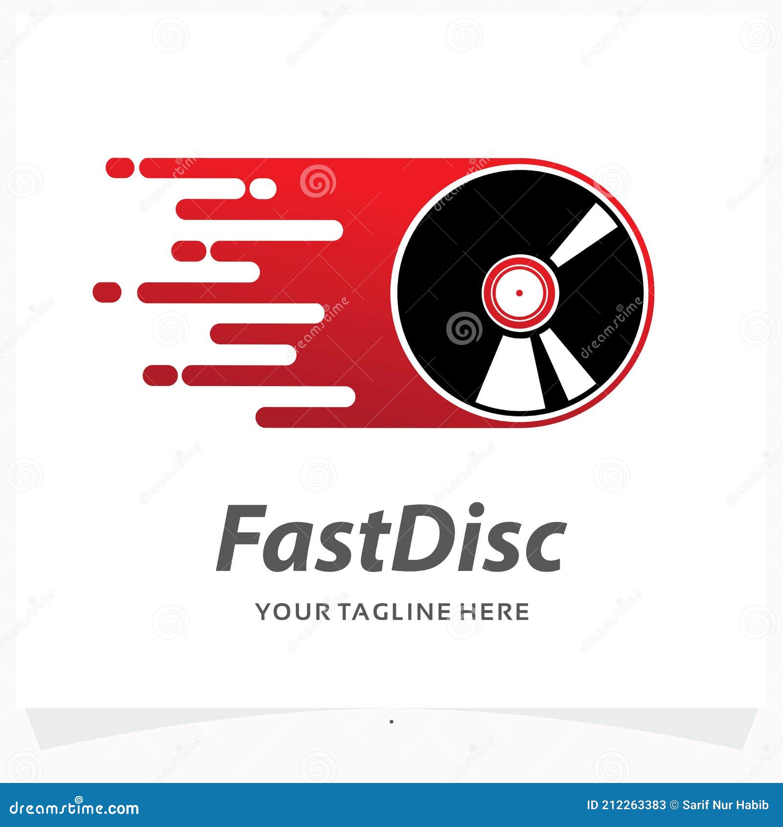 Fast Disc Logo Design Template Stock Vector - Illustration of transport ...