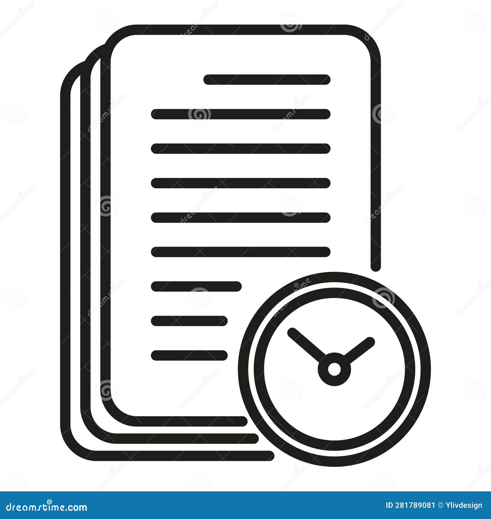 Fast Documents Icon Outline Vector. Rush Job Stock Vector ...