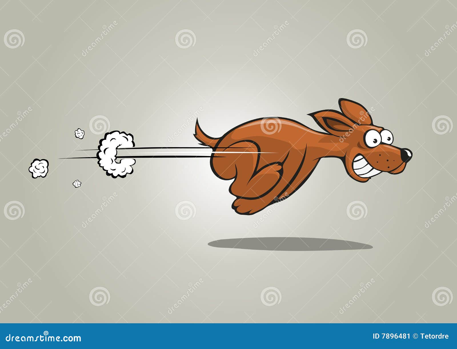 Fast dog stock illustration. Illustration of white, comic - 7896481