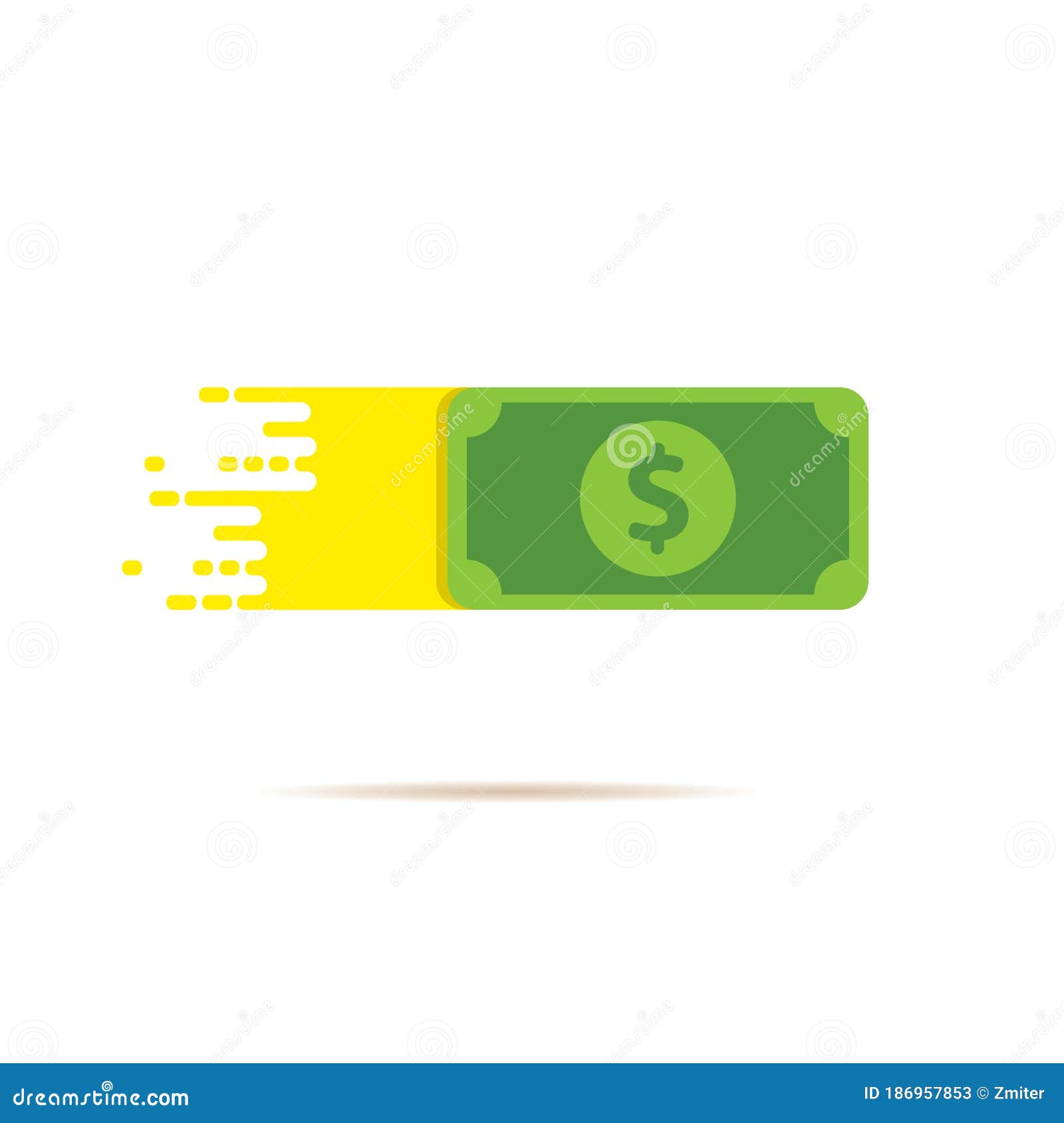 Fast Dollar, Fast Money Transfer Flat Icon Vector Isolated on White ... Fast Dollar, Fast Money Transfer Flat Icon Vector Isolated on White ...
