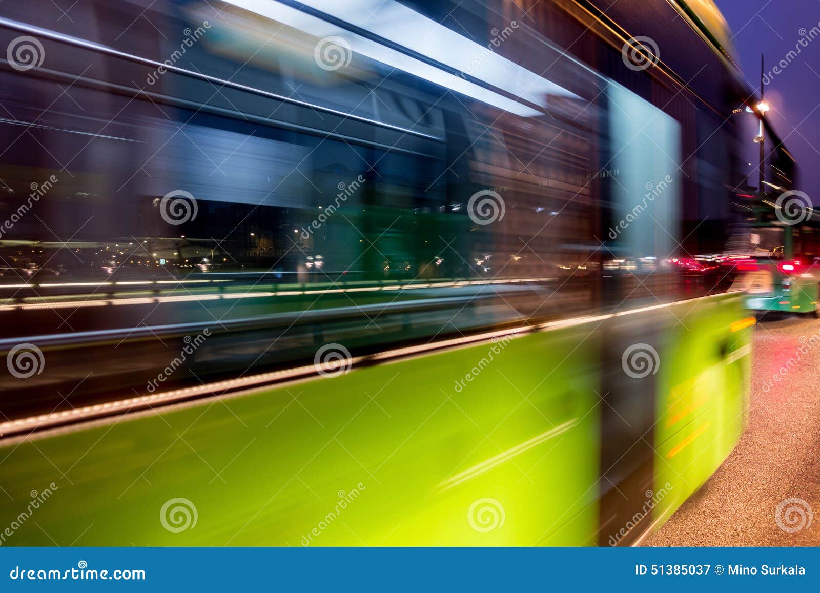 Fast driving bus stock image. Image of scene, traffic - 51385037