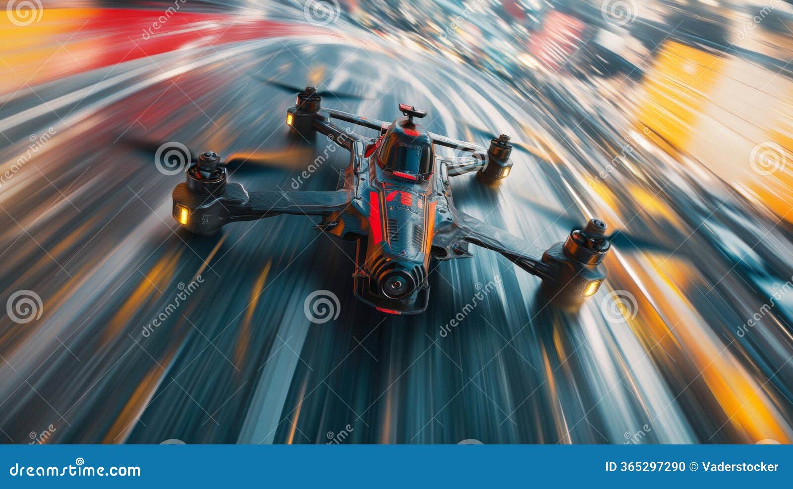 Fast Drone Delivery Vector Banner Template. Contemporary Package ...