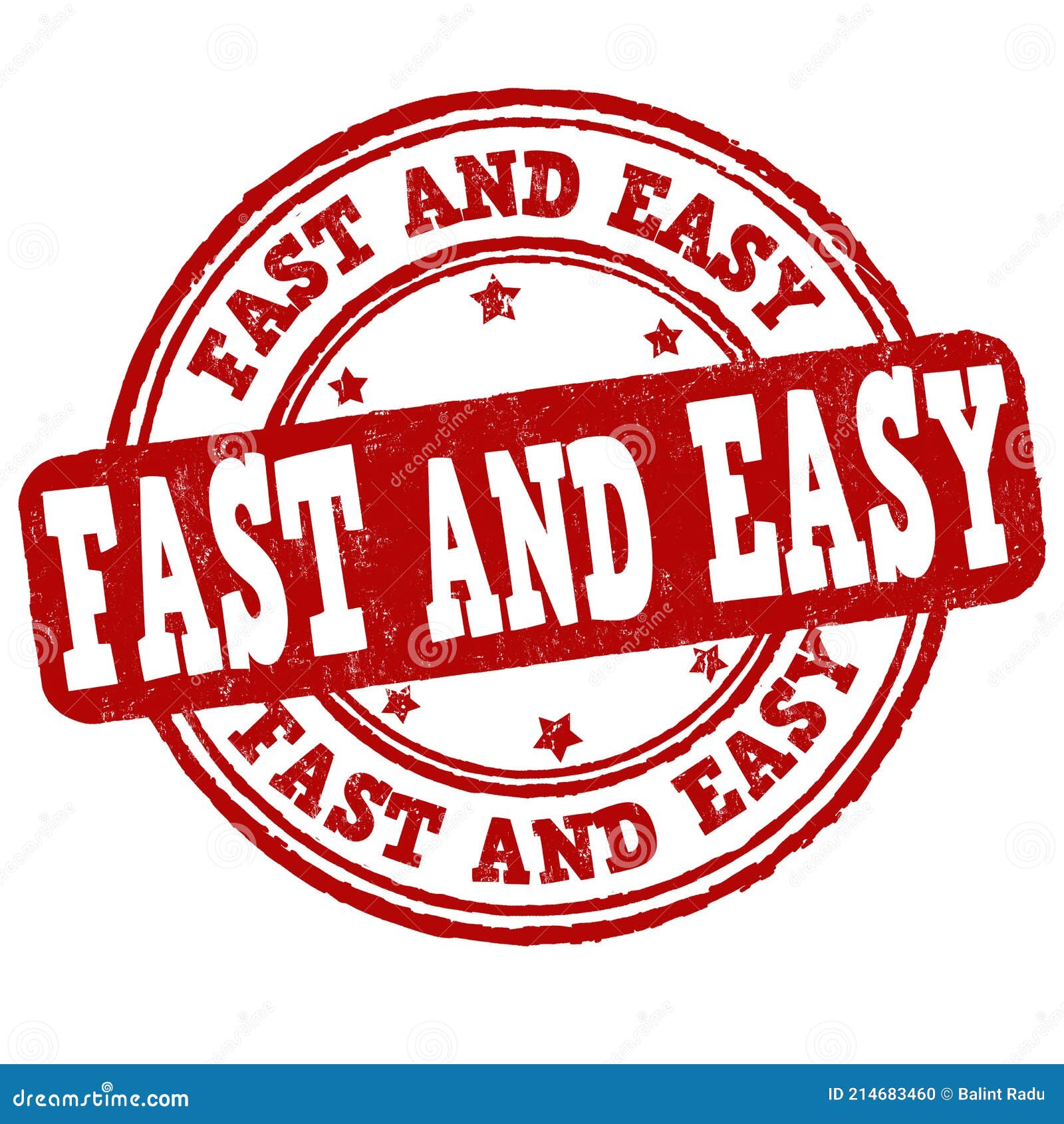 Fast and Easy Grunge Rubber Stamp Stock Vector - Illustration of label ...