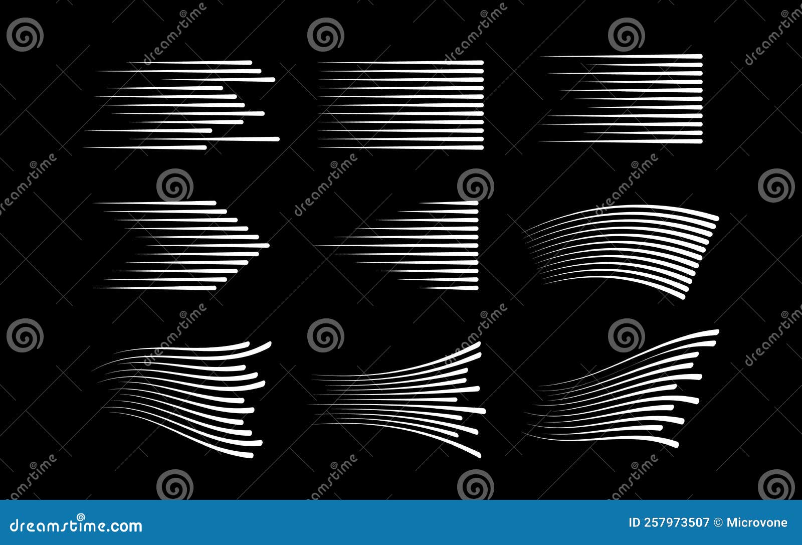 Fast Effect Lines. White Speed Motion Line Designs Isolated, Speeding ...