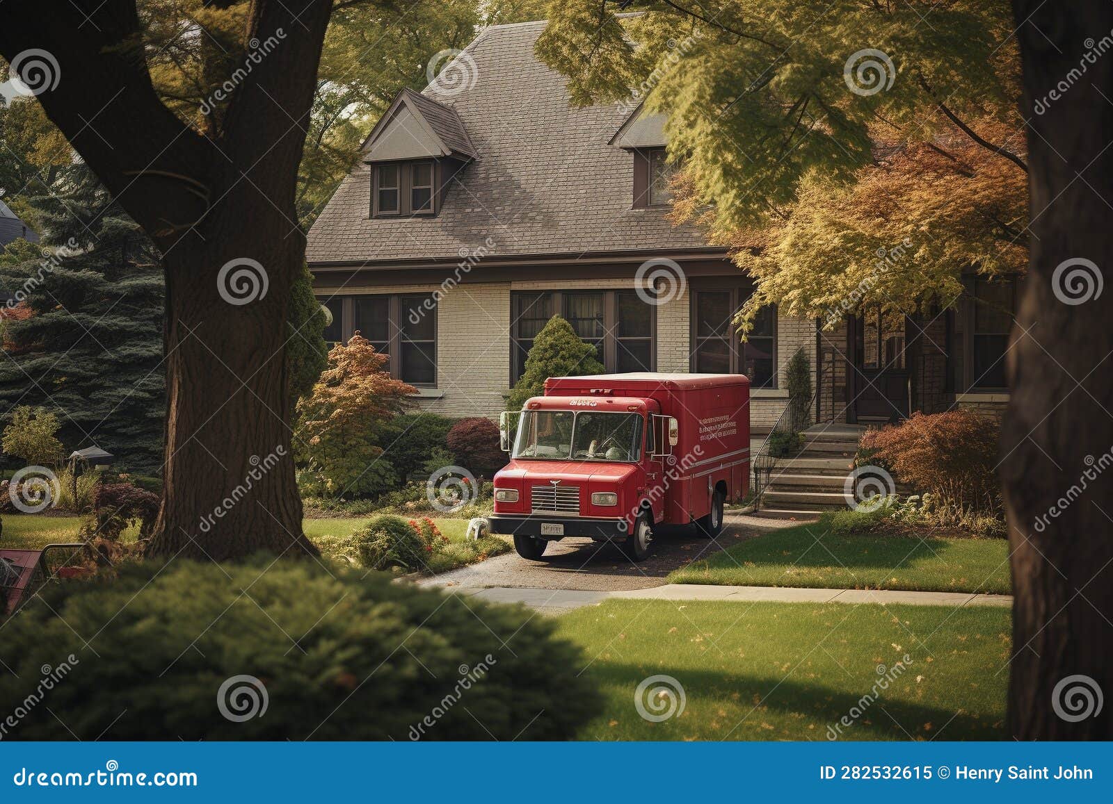 Fast and Efficient Delivery Truck Service Stock Illustration ...