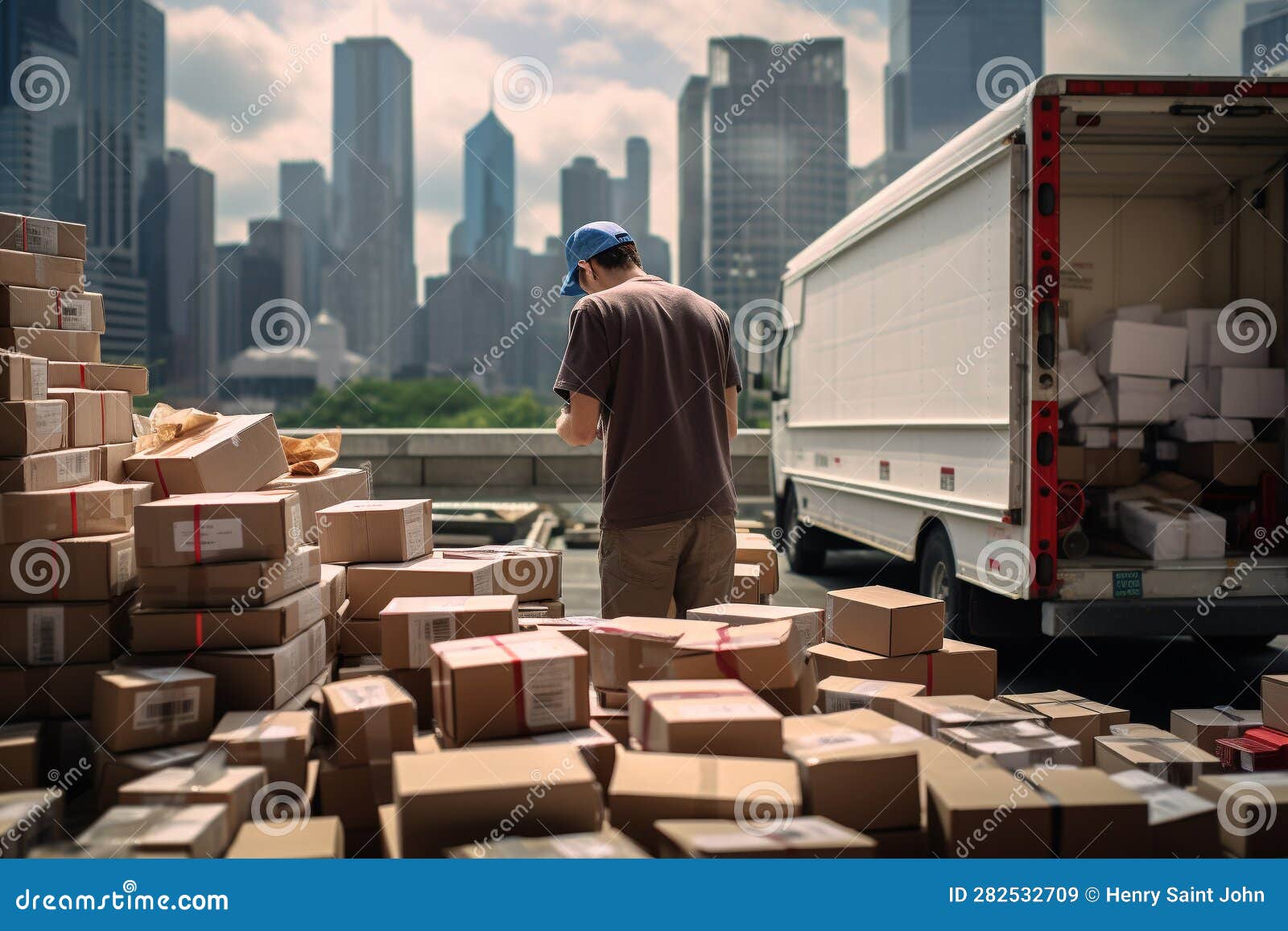 Efficient Delivery Route Map With Truck Transportation Cartoon Vector ...