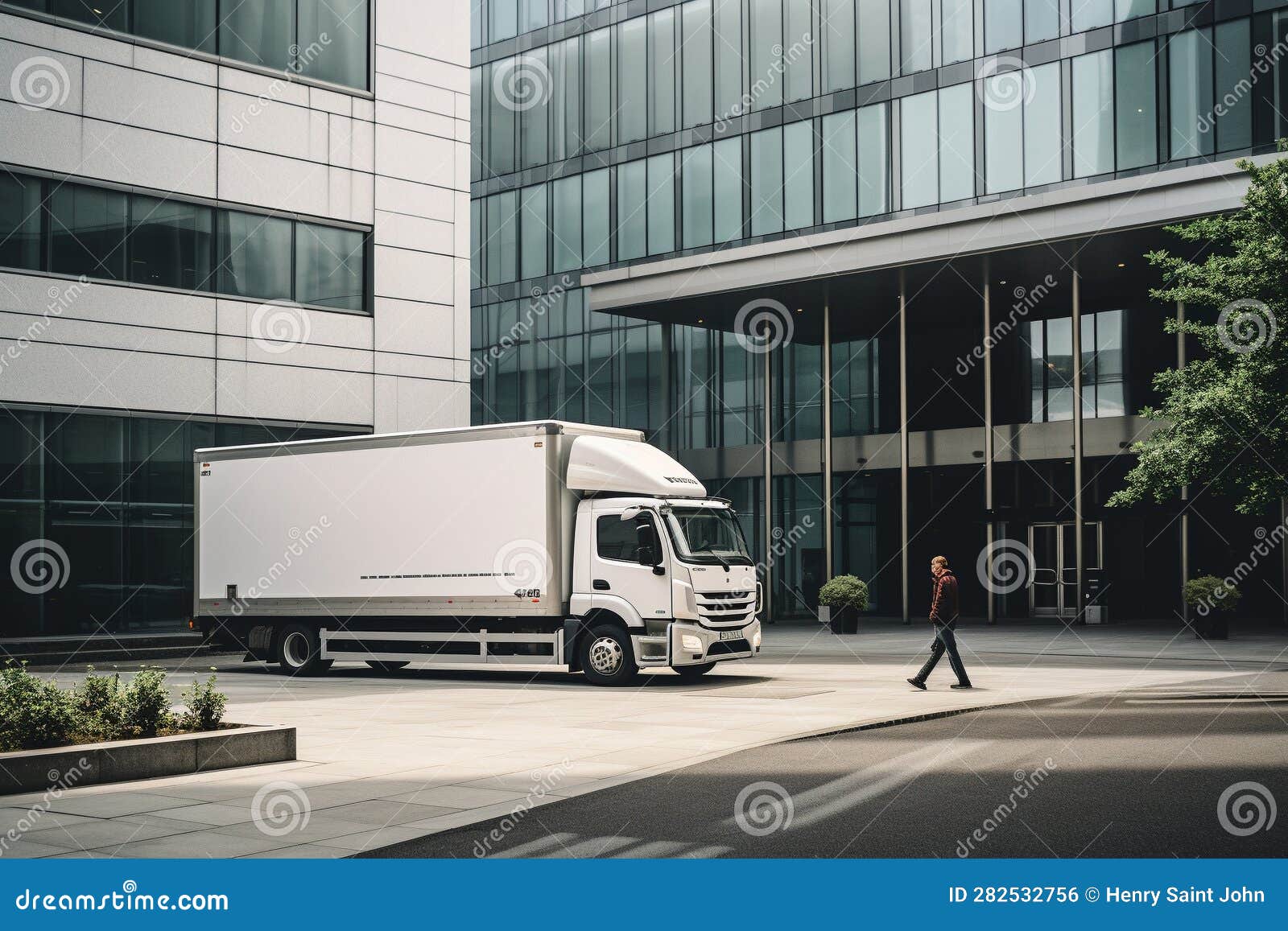 Fast and Efficient Delivery Truck Service Stock Illustration ...