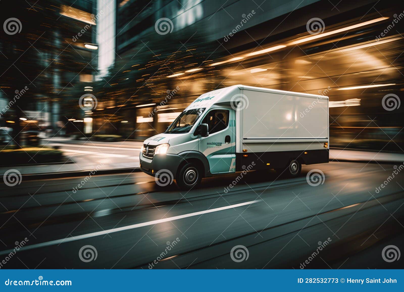 Fast and Efficient Delivery Truck Service Stock Illustration ...