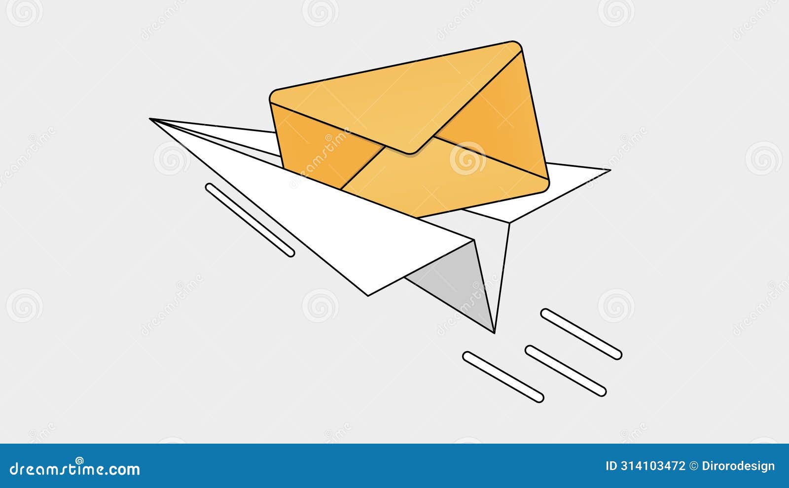 Fast Email Delivery Concept Illustration Stock Vector - Illustration of ...