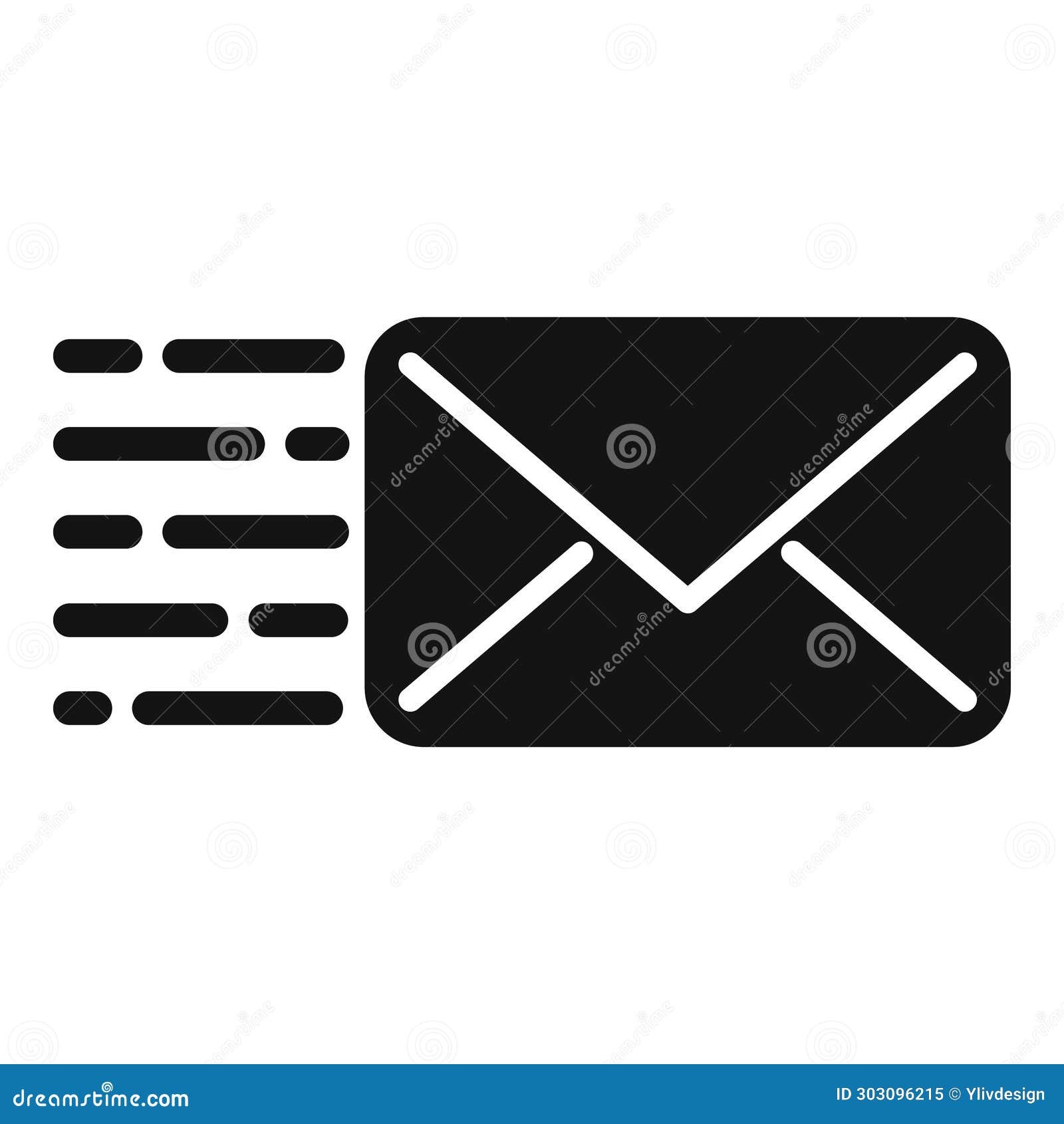 Fast Envelope Delivery Icon Simple Vector. Velocity Work Online Stock ...