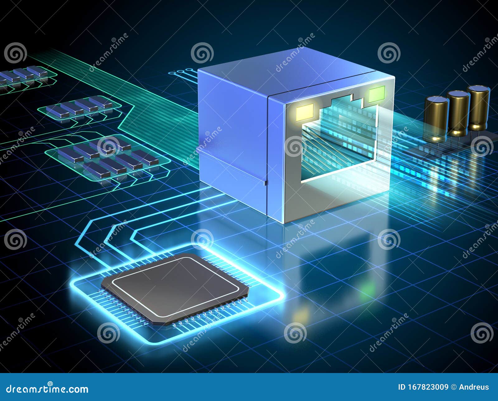 Fast ethernet connection stock illustration. Illustration of light ...