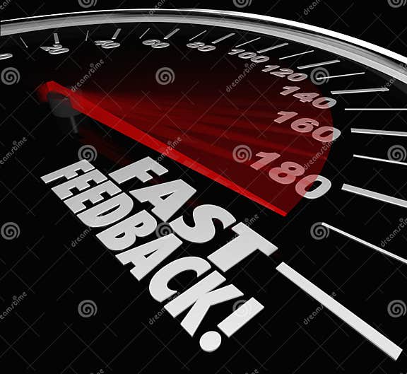 Fast Feedback Words Speedometer Instant Answer Reply Response Stock ...