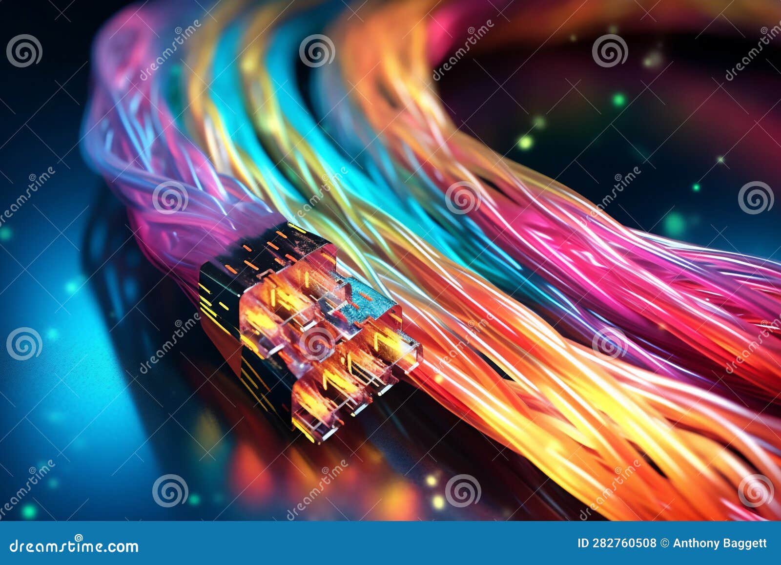 Fast Fibre Internet Computer Cable Transmiting Broadband ...