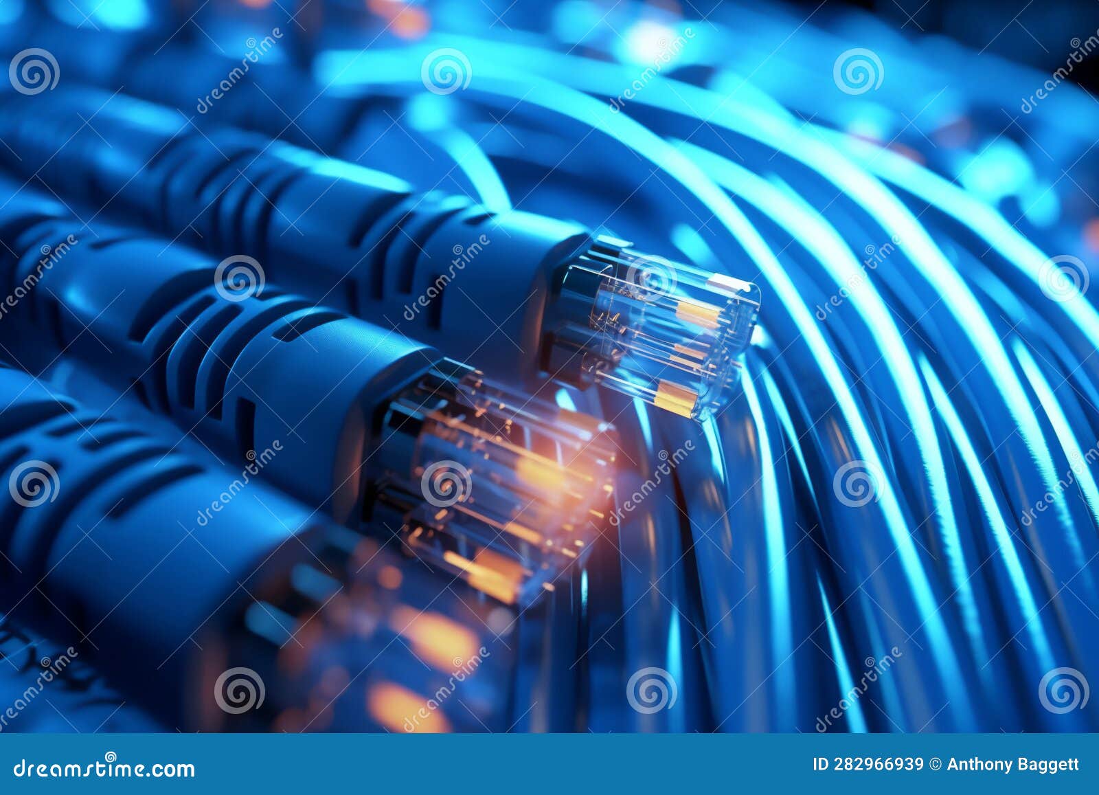 Fast Fibre Internet Computer Cable Stock Illustration - Illustration of ...