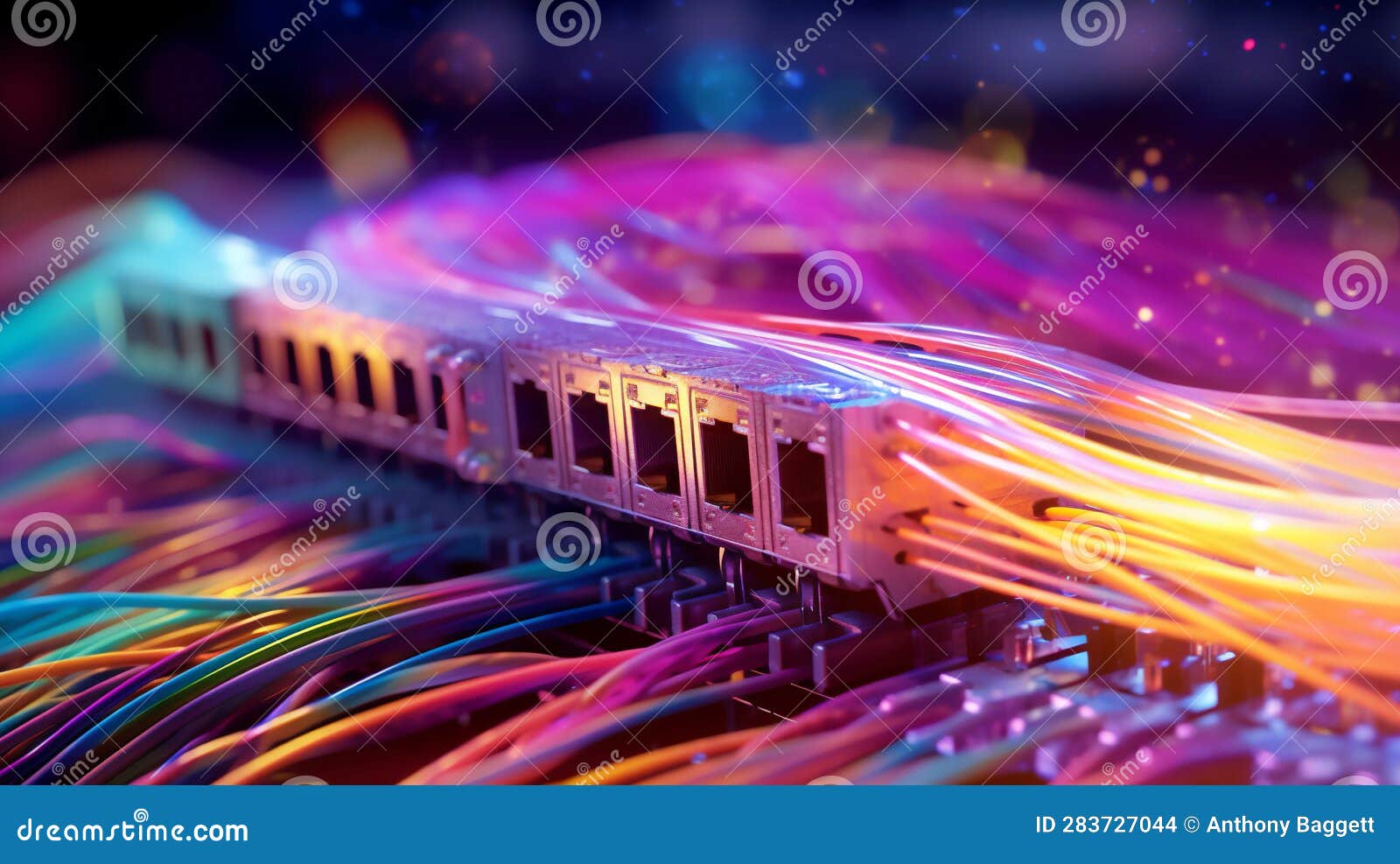 Fast Fibre Internet Computer Cable Transmitting Broadband ...