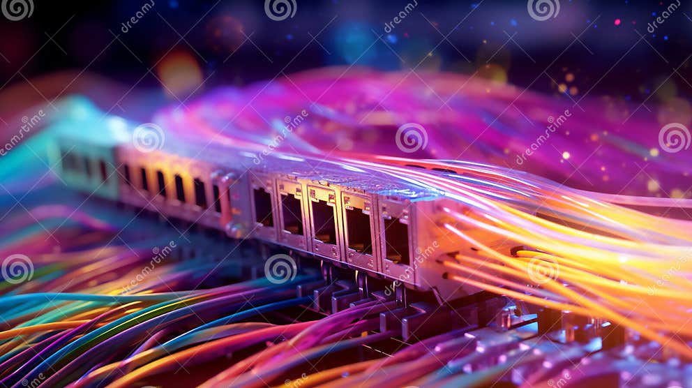 Fast Fibre Internet Computer Cable Transmitting Broadband ...