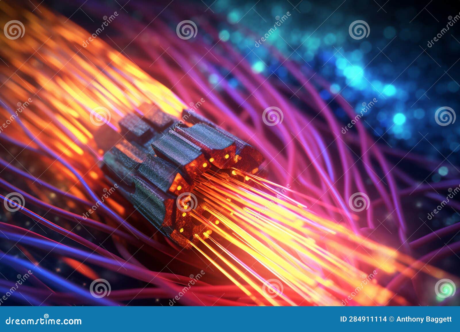 Fast Fibre Internet Computer Cable Transmitting Broadband ...