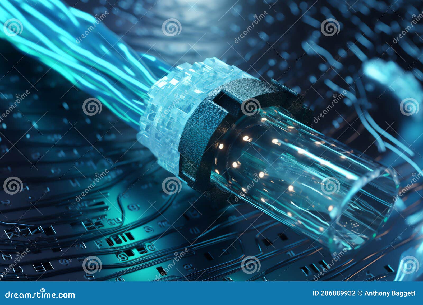 Fast Fibre Internet Computer Cable Transmitting Broadband ...