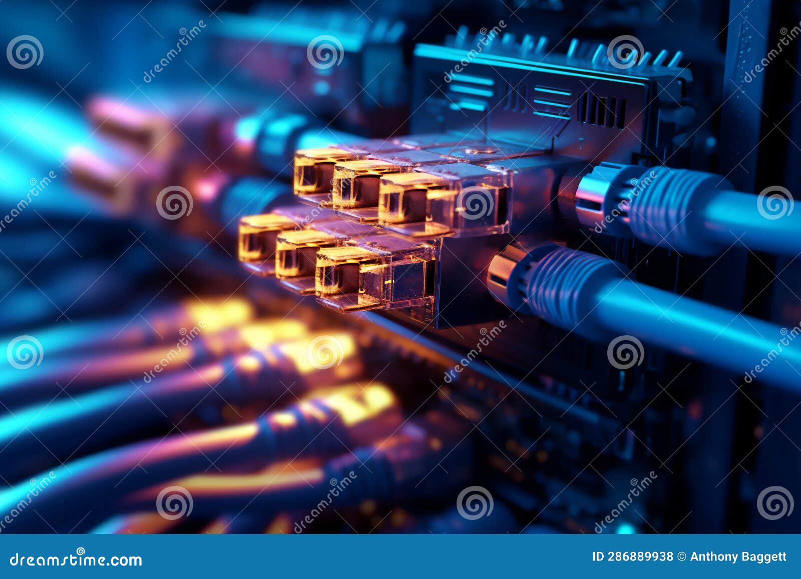 Fast Fibre Internet Computer Cable Transmitting Broadband ...