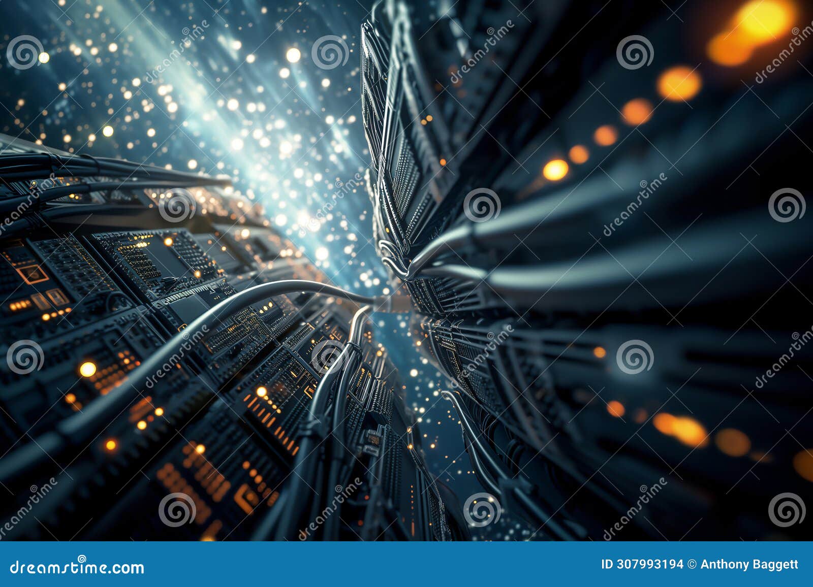Fast Fibre Internet Computer Cable Transmitting Broadband ...
