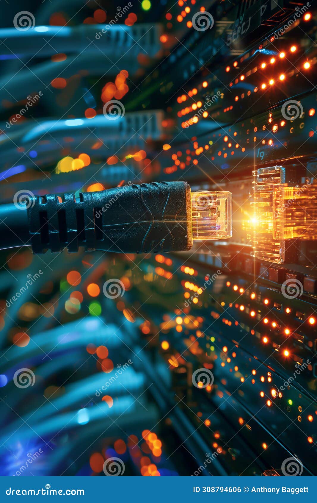 Fast Fibre Internet Computer Cable Transmitting Broadband ...