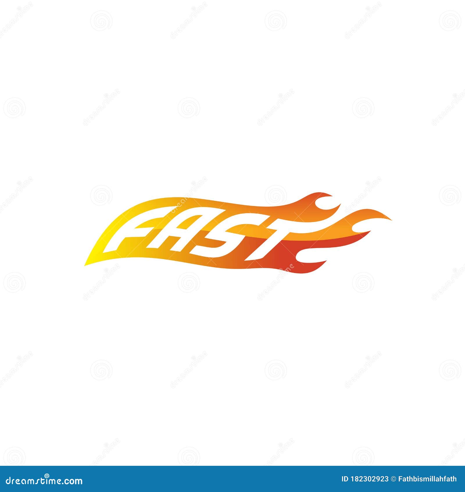 Fast with Flame Fire Logo Design Inspiration, Fast Logotype Stock ...