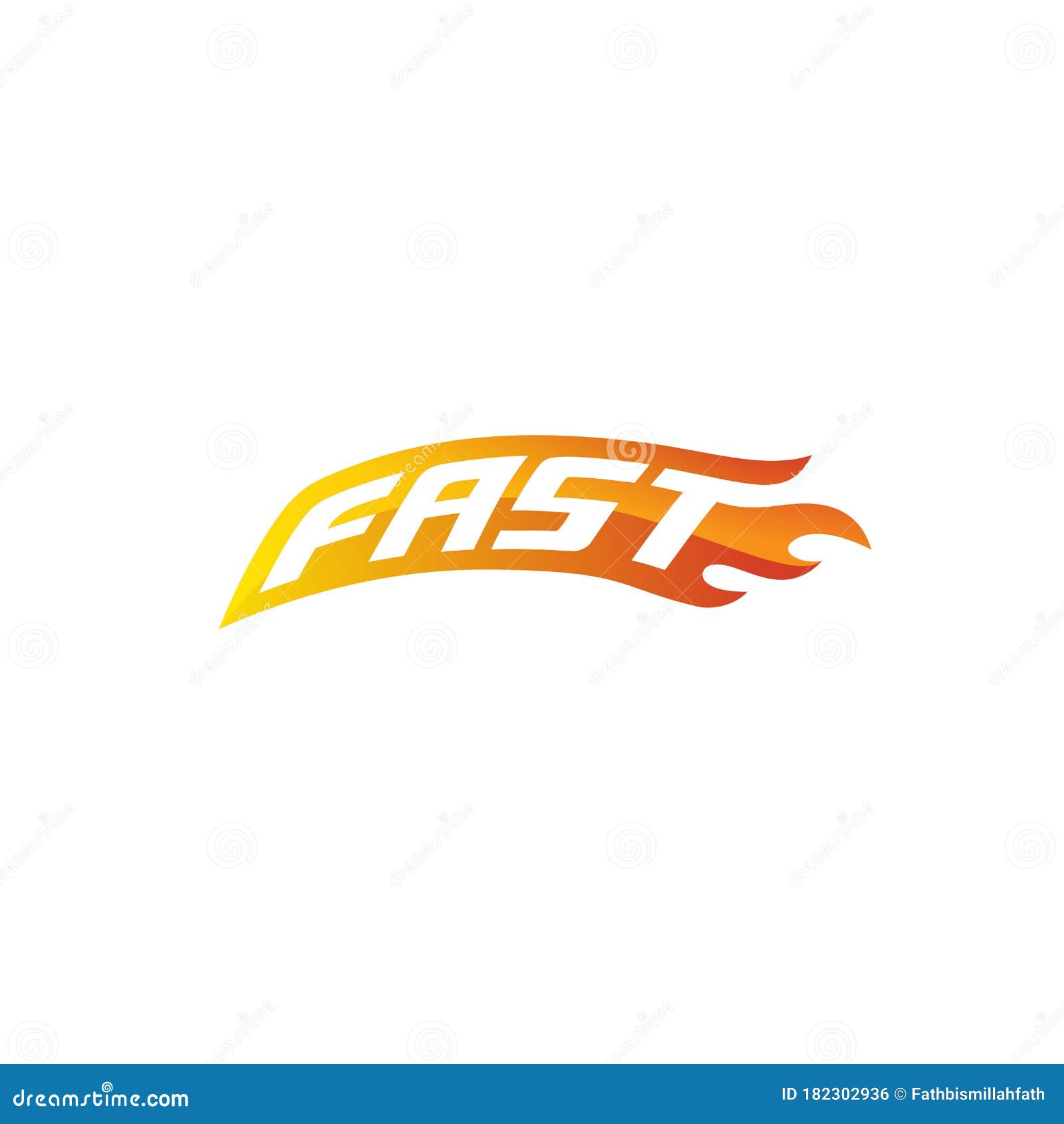 Fast with Flame Fire Logo Design Inspiration, Fast Logotype Stock ...