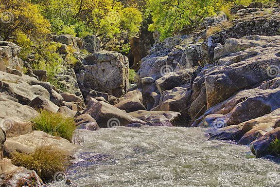 Fast Flow River in the Autumn Autumn Stock Photo - Image of landscape ...
