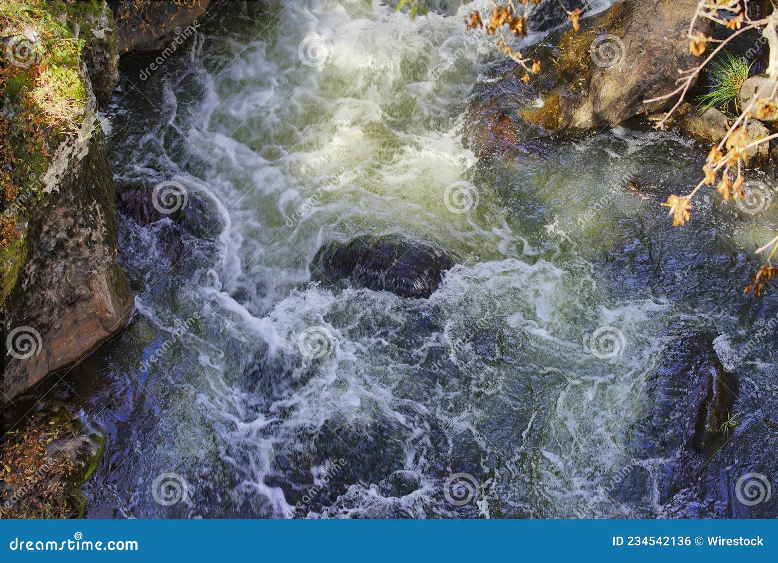 Fast Flow River in the Autumn Autumn Stock Photo - Image of fall ...