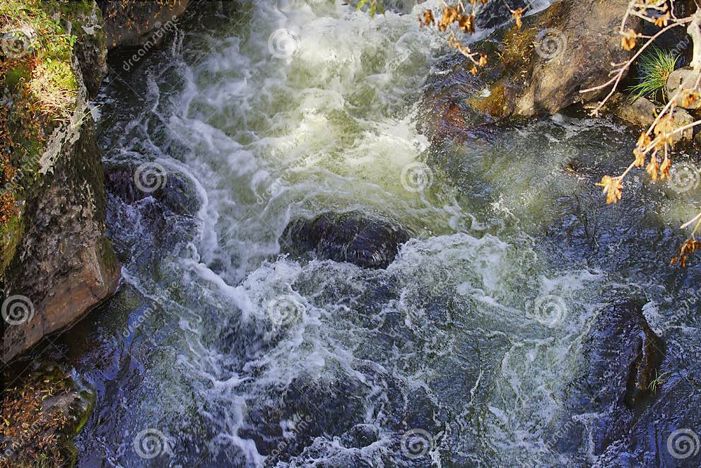 Fast Flow River in the Autumn Autumn Stock Photo - Image of fall ...