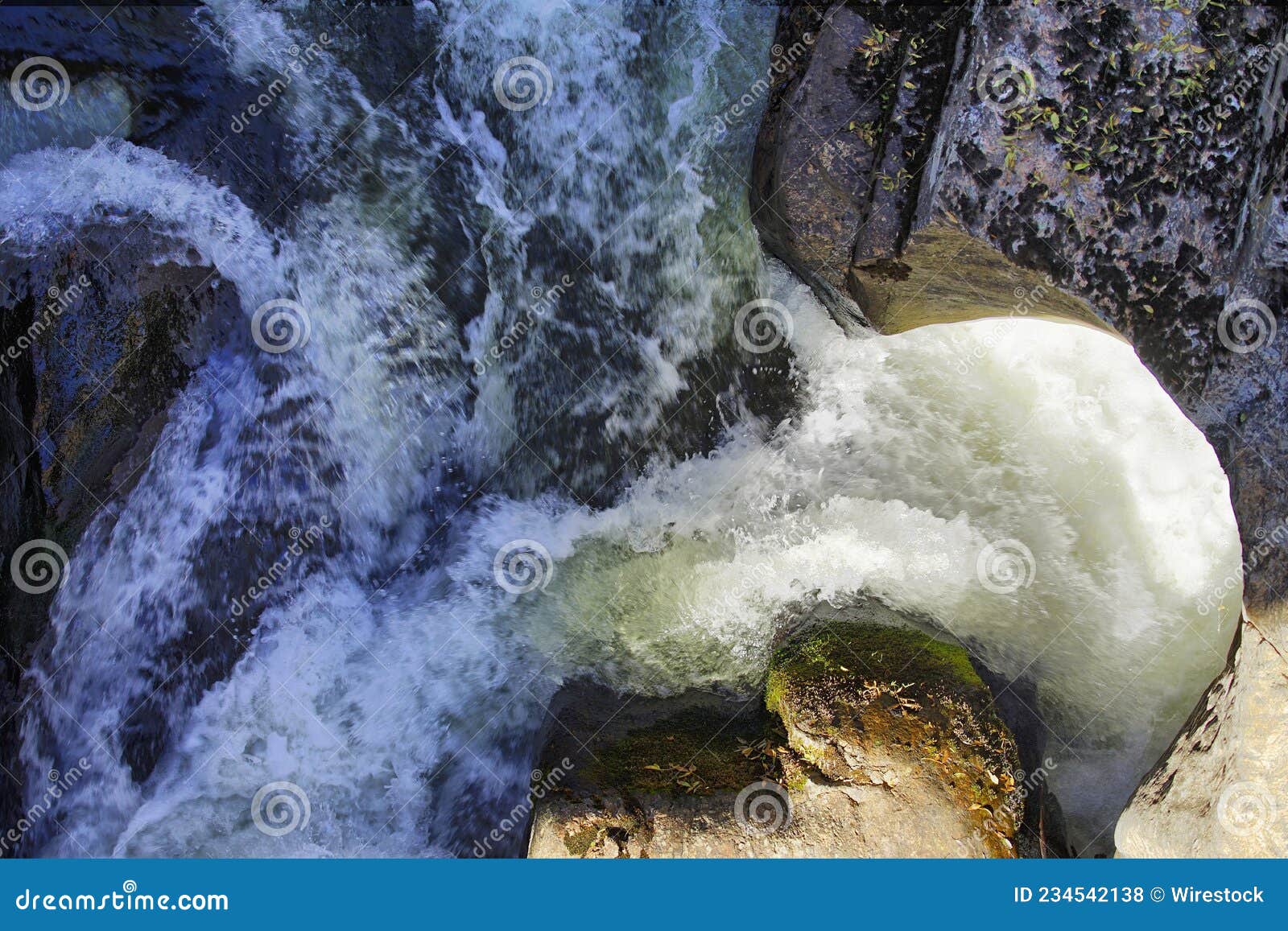 Flow Of River With Green Trees With Text Just Go With The Flow Royalty ...