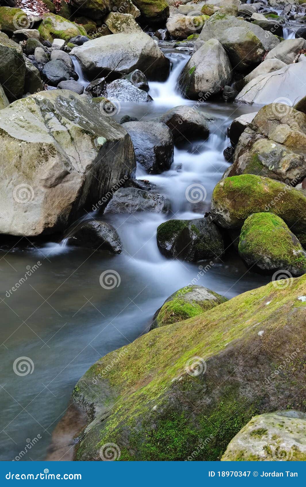 Fast flowing rapid stock image. Image of stone, stream - 18970347