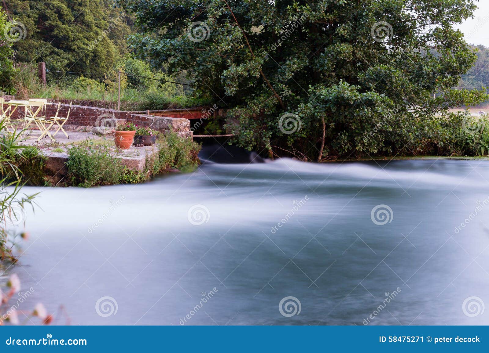 Fast flowing river stock image. Image of beautiful, exposure - 58475271