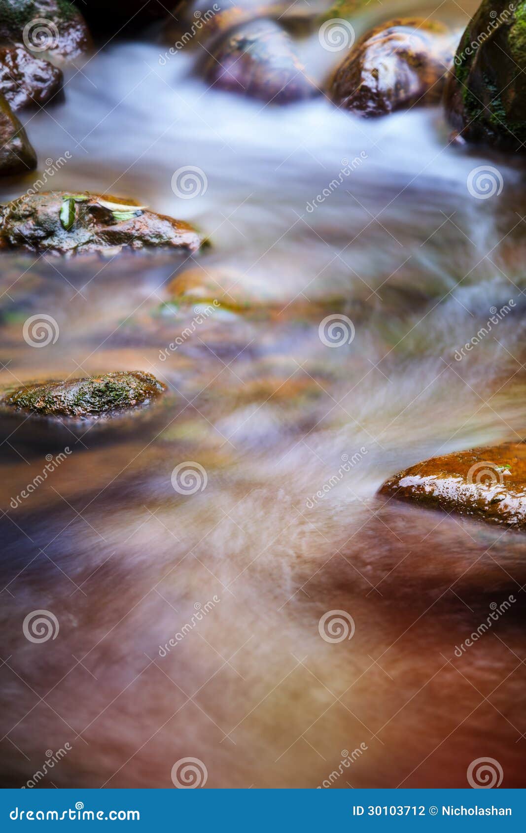 Fast Flowing Water in the Mountain Stock Photo - Image of backgrounds ...